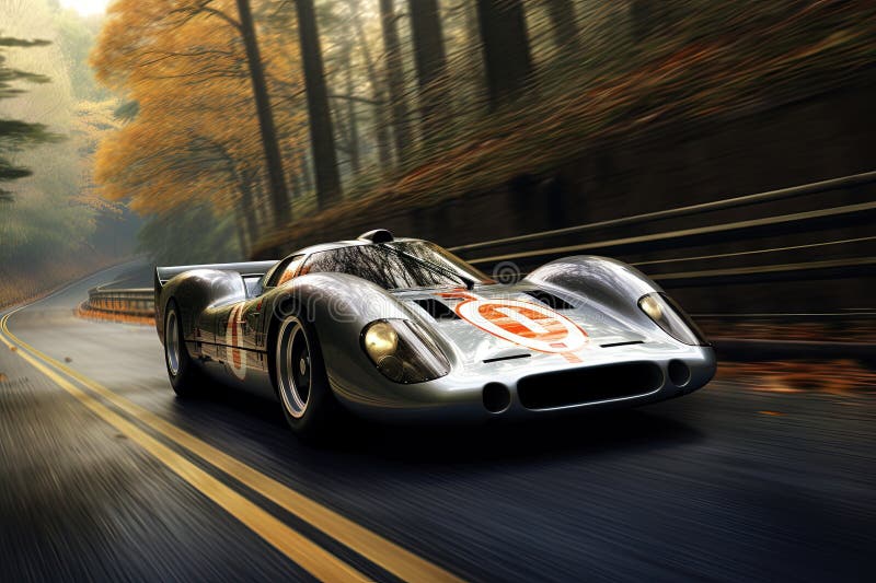 Racing Car on the Lap. Abstract Racing Auto on High Speed. Generated AI ...