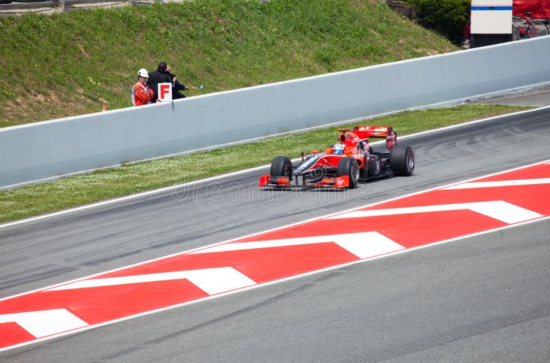 The Racing Car Leaves Lock-up Garage during the Fo Editorial Stock ...