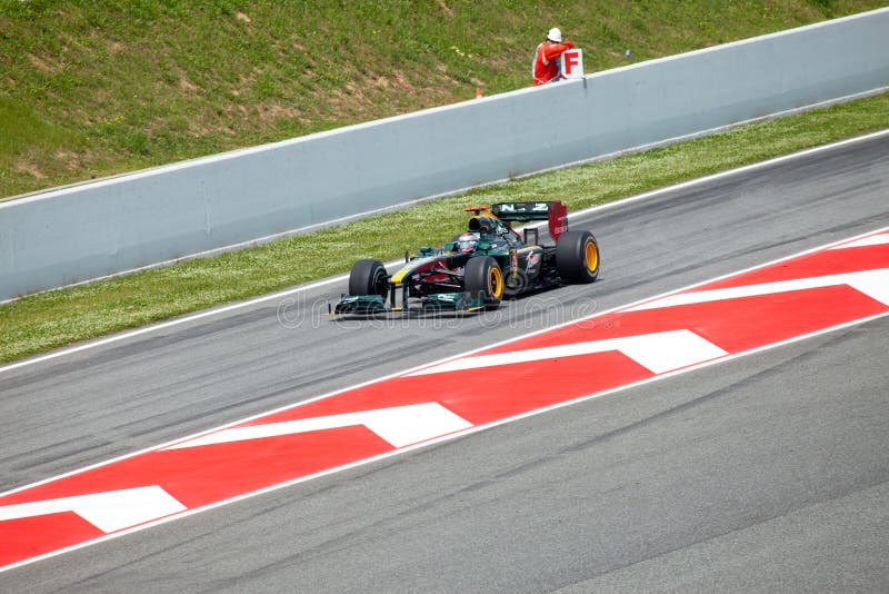 The Racing Car Leaves Lock-up Garage during the Fo Editorial ...