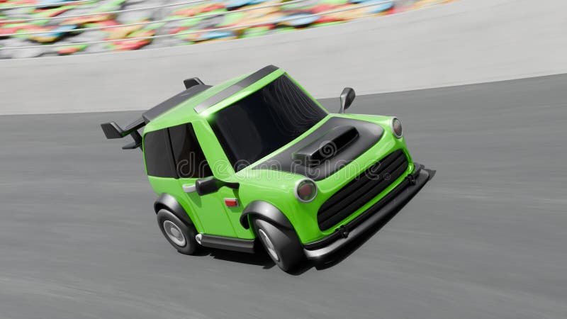 Racing Car Loop 3D Animation Stock Footage - Video of dynamic ...