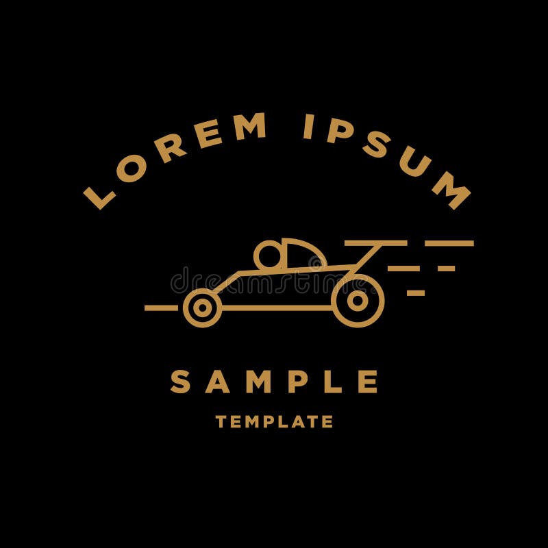 Racing Car Minimal Sign Vector Design Stock Vector - Illustration of ...