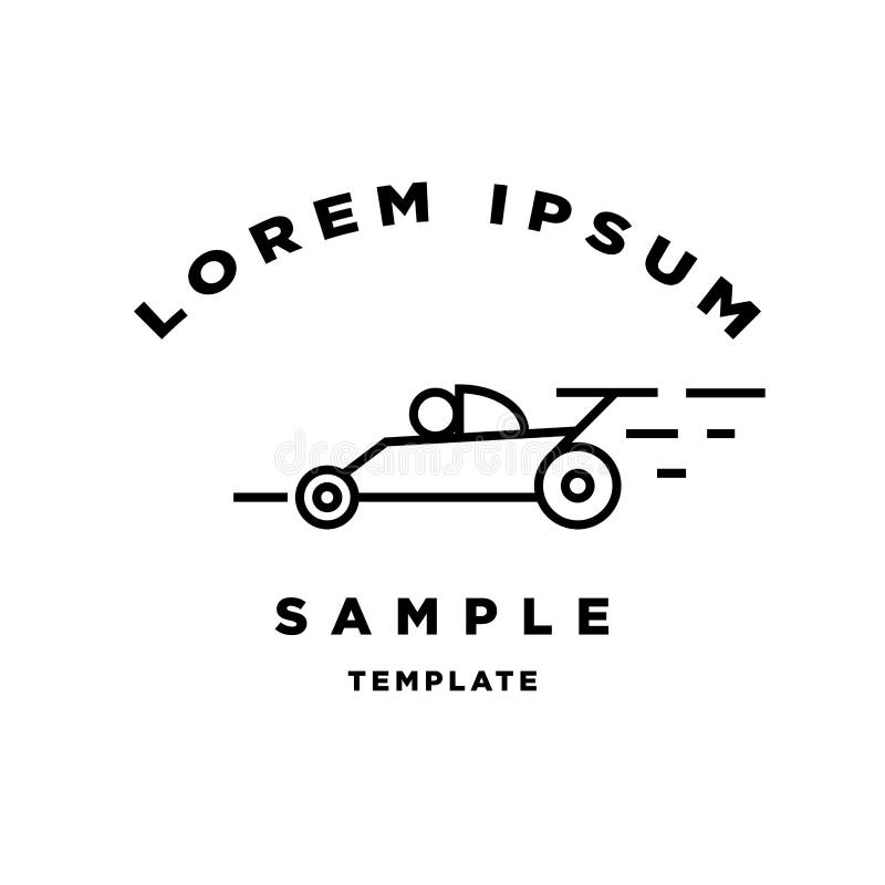 Racing Car Minimal Sign Vector Design Stock Vector - Illustration of ...