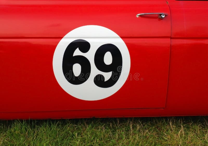 Racing Number 69 stock image. Image of racing, automobile - 100343479