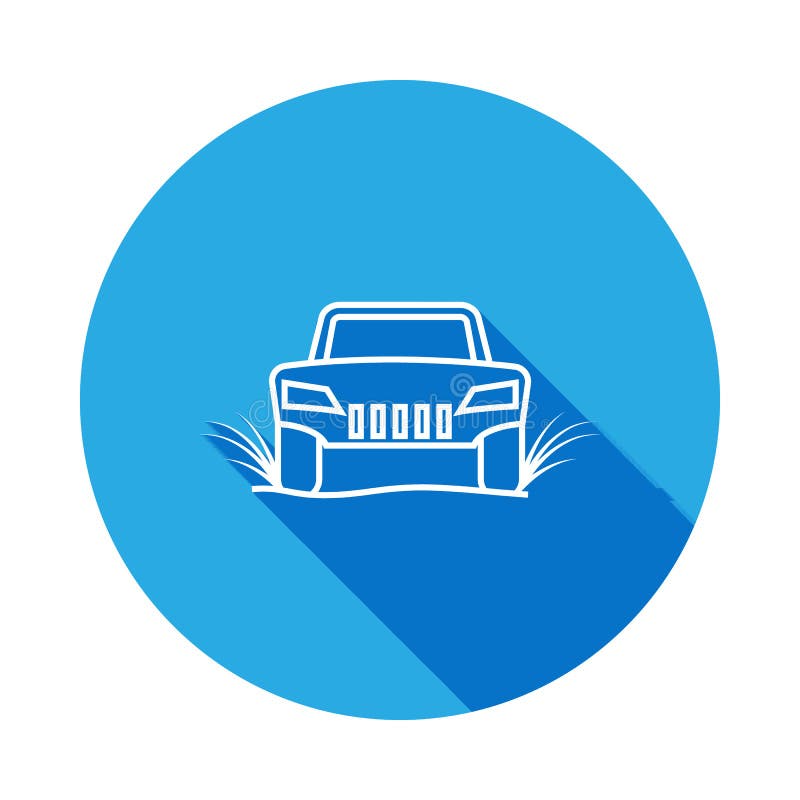 Racing Car Off Road Icon with Long Shadow. Element of Racing for Mobile ...