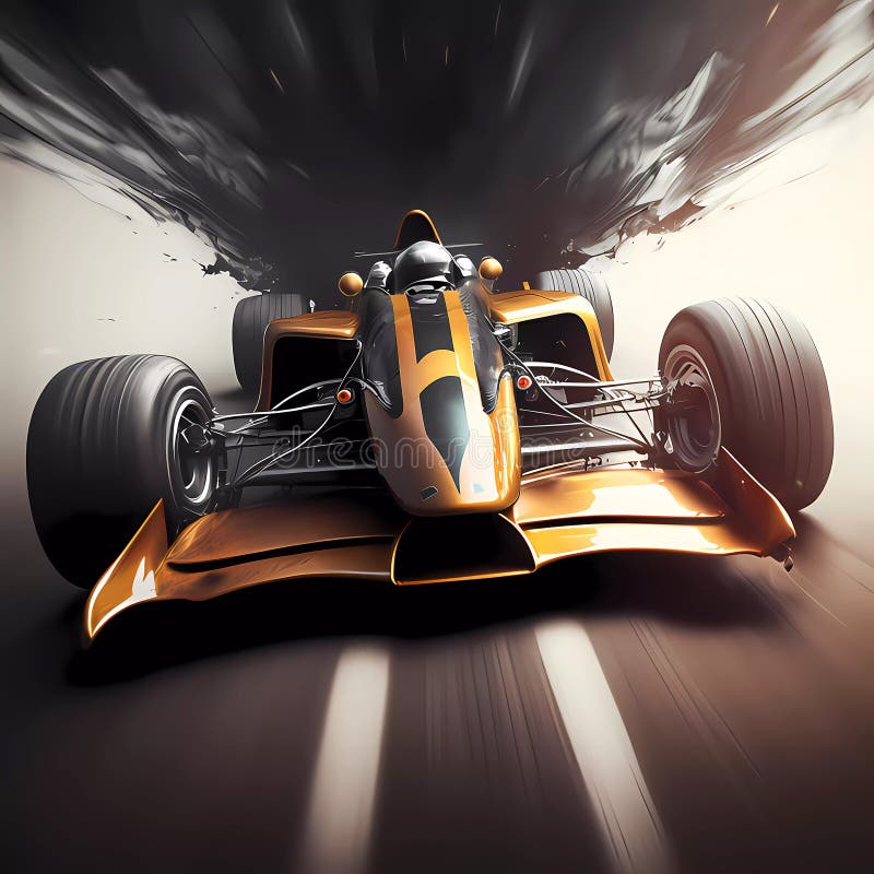 Racing Car on the Race Track. Generative AI. Copy Space. Stock ...