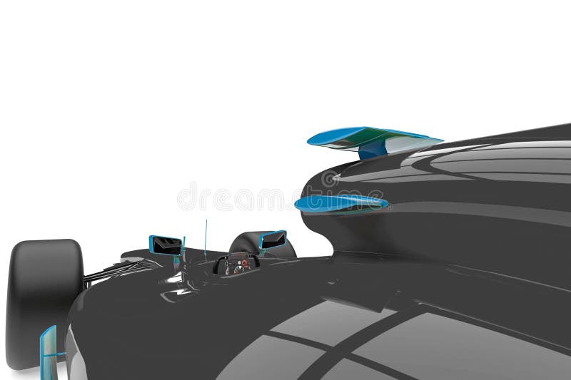 Racing Car Rear Close Up View Stock Illustration - Illustration of ...