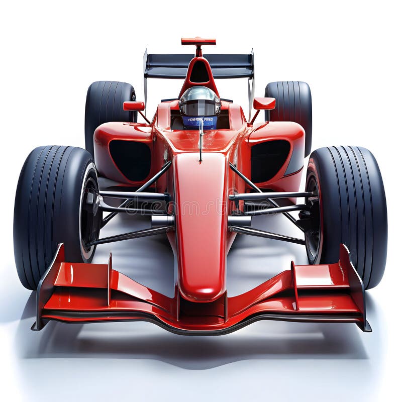 Racing Car in Red View Powerful Stock Illustration - Illustration of ...