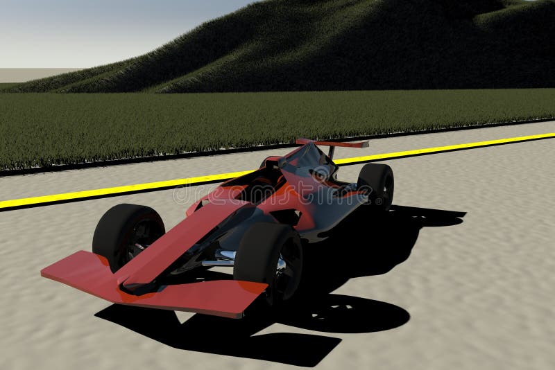 Racing car on the road stock illustration. Illustration of lifestyles ...