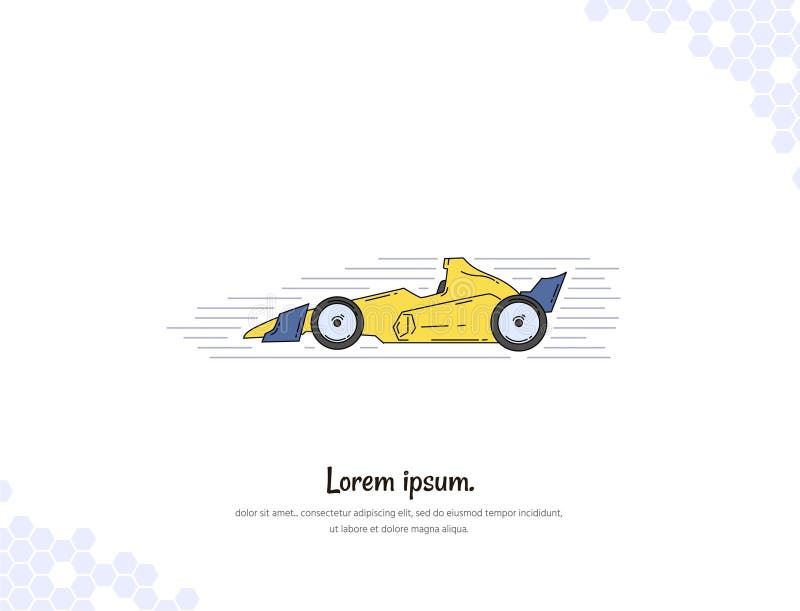 Racing Car Cartoon Vector Art for Wall Decoration Stock Vector ...