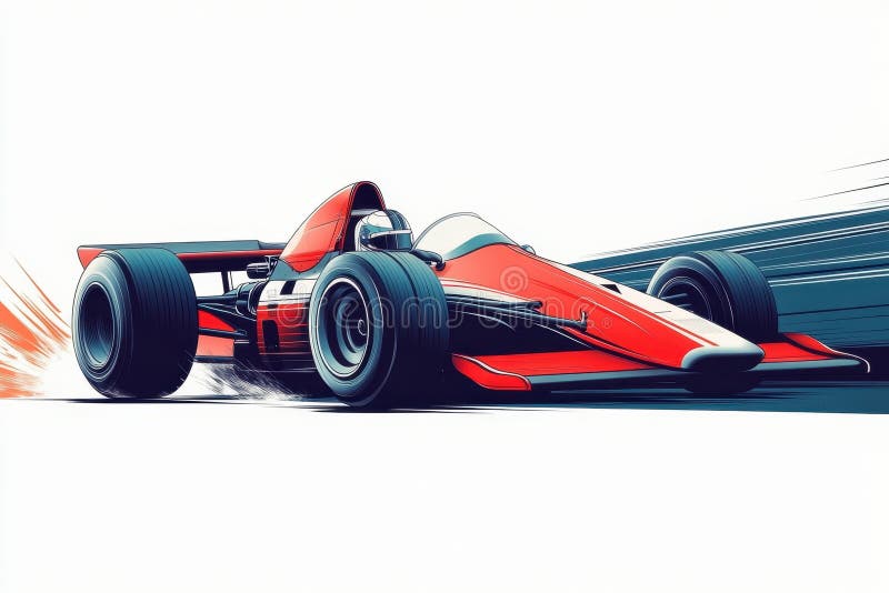 Racing Car Speeds through a Track, Showcasing Vibrant Design and ...