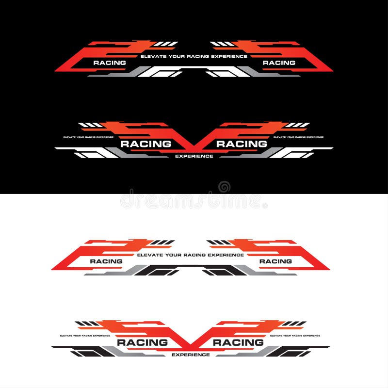 Racing Car Stickers Stripe Abstract Shape Vinyl Decal Templates Stock ...
