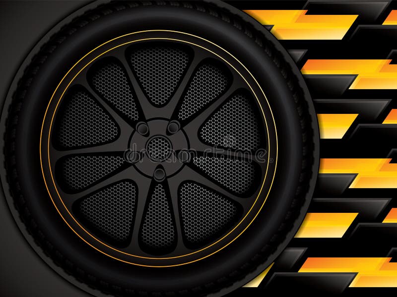 Racing car wheel stock vector. Illustration of quality - 69552747