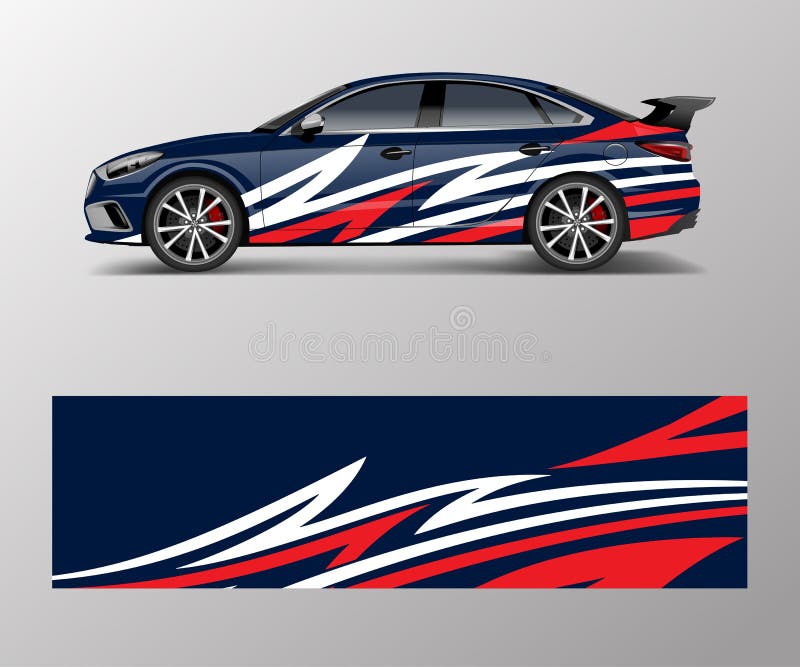 Racing Car Wrap Design. Wrap Design for Custom Sport Car Stock Vector ...
