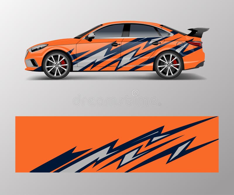 Racing Car Wrap Design. Wrap Design for Custom Sport Car Stock Vector ...