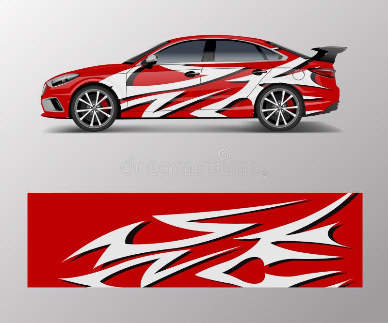 Racing Car Wrap Design. Wrap Design for Custom Sport Car Stock Vector ...