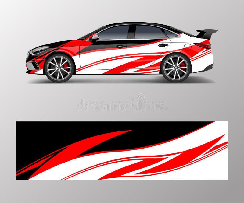 Racing Car Wrap Design. Wrap Design for Custom Sport Car Stock Vector ...