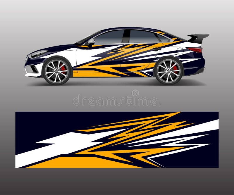 Racing Car Wrap Design. Wrap Design for Custom Sport Car Stock Vector ...