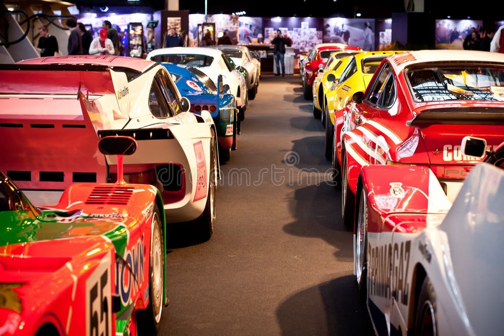 Racing cars on display editorial stock image. Image of event - 22737724