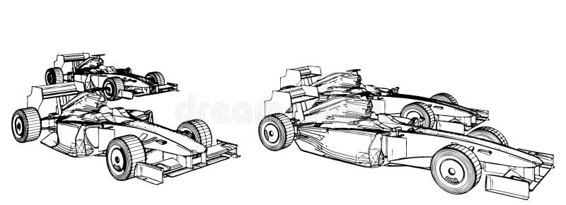 Vector Vintage Sport Racing Cars Stock Vector - Illustration of power ...
