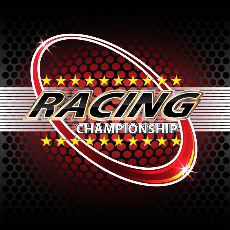 Racing Championship on Circle Mesh Design for Sport Vector Stock Vector ...