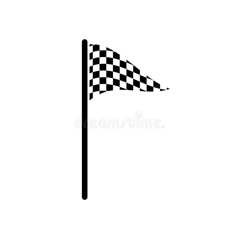 Racing Checkered Triangle Flag Icon Stock Illustrations – 6 Racing ...