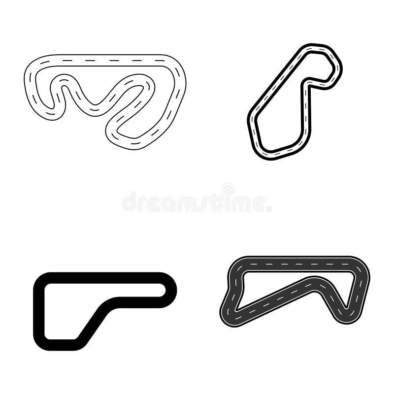 Racing circuit icon vector stock illustration. Illustration of concept ...