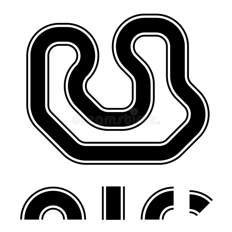 Racing circuit stock vector. Illustration of black, circuit - 102921276