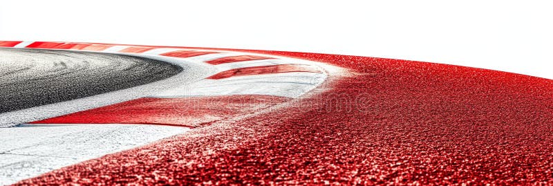 A Racing Circuit with Red and White Lines Outlining a Sharp Corner ...