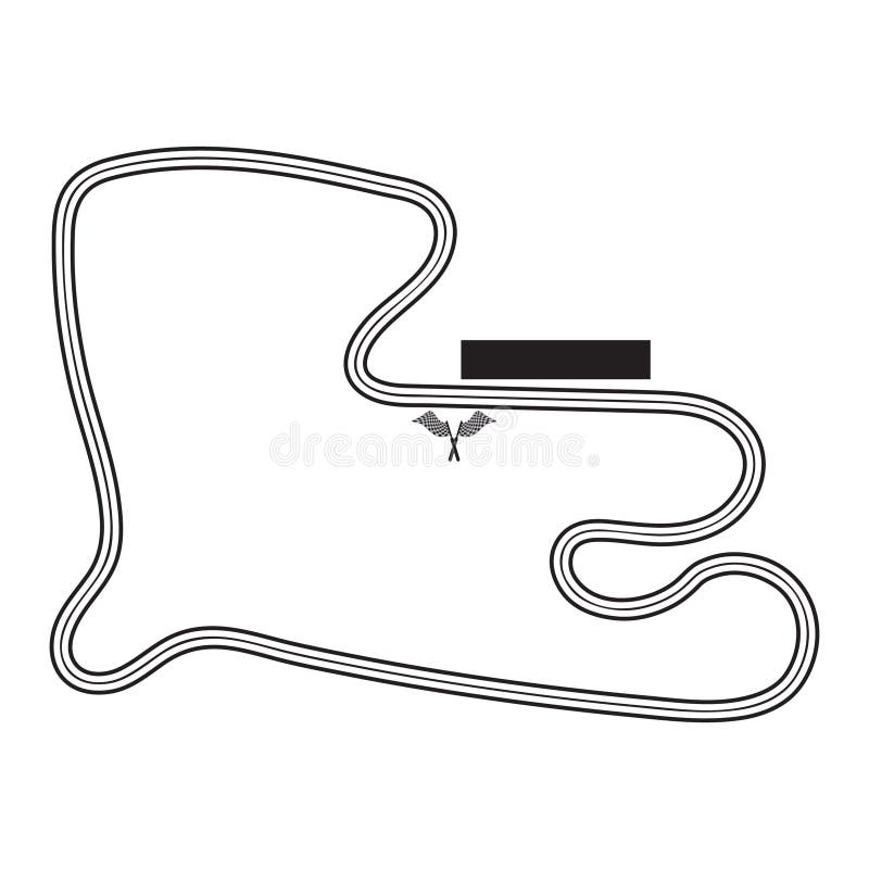 Racing Circuit. Vector Illustration Decorative Design Stock Vector ...