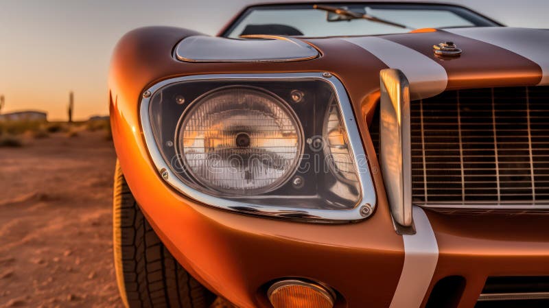 Racing Closeup Illustration of a Ford GT40 Stock Illustration ...