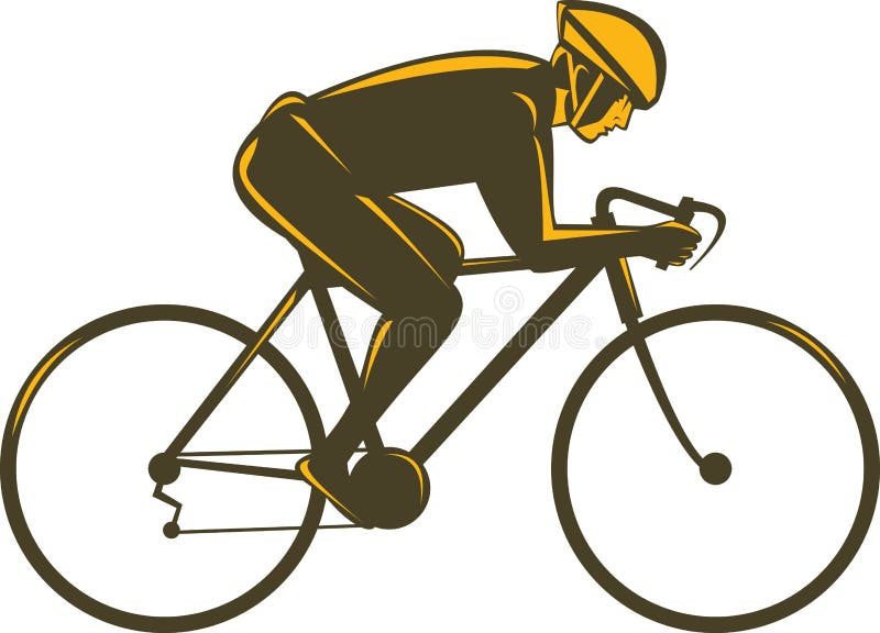 Racing cyclist stock illustration. Illustration of isolated - 8193479