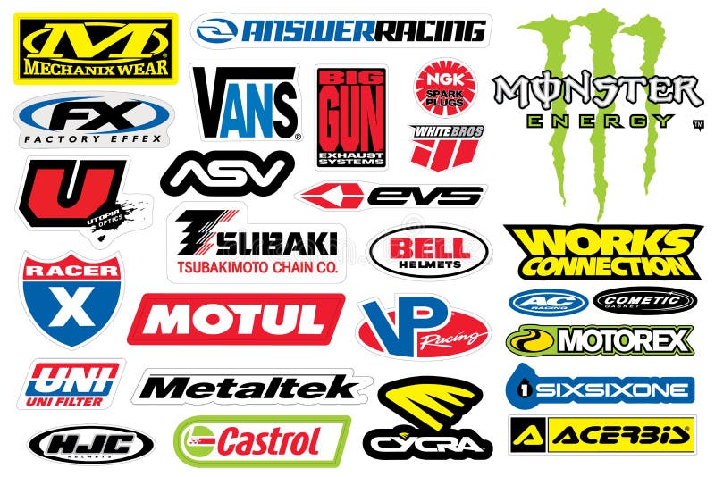 Racing Decals and Stickers in Vector Format Editorial Photo ...
