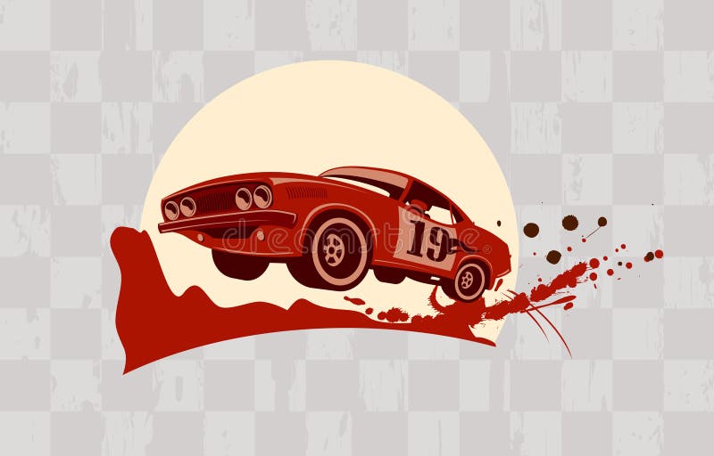 Vector Vintage Sport Racing Cars Stock Vector - Illustration of power ...