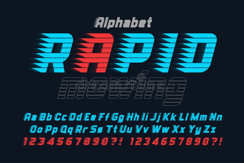 Speed Racing Font Letter Logo Stock Vector - Illustration of sport ...