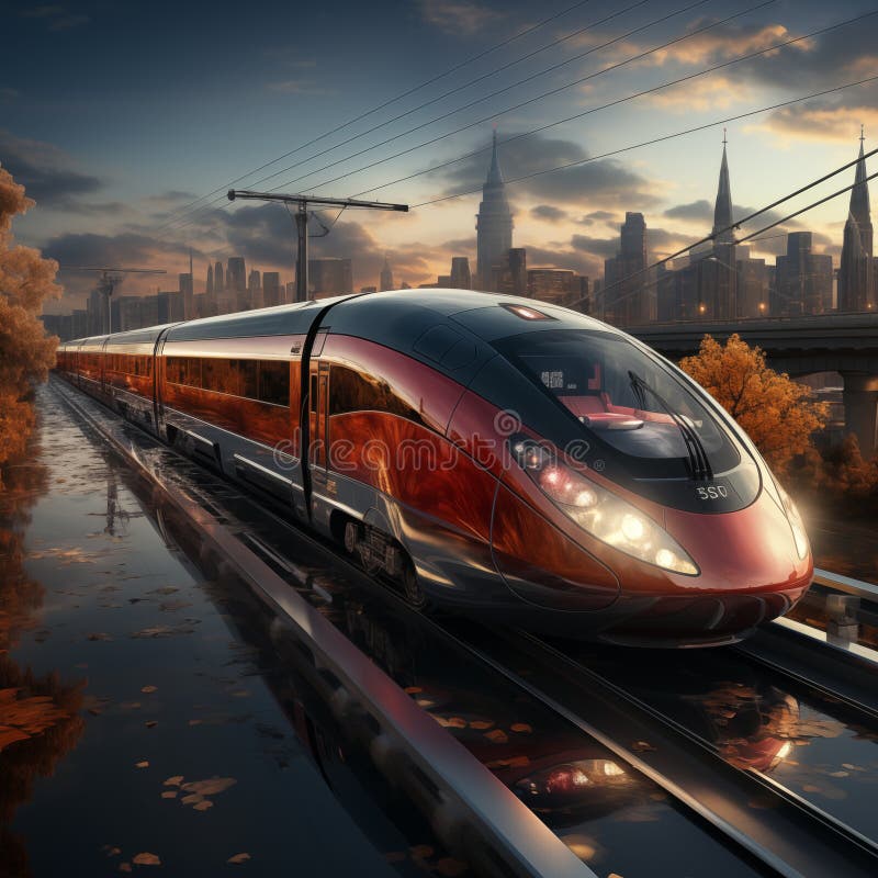 Racing Down Tracks, High-speed Train Advances Steadily Embodying ...