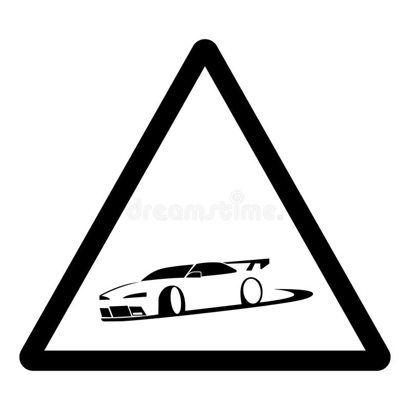 Racing Drift Area Symbol Sign ,Vector Illustration, Isolate on White ...