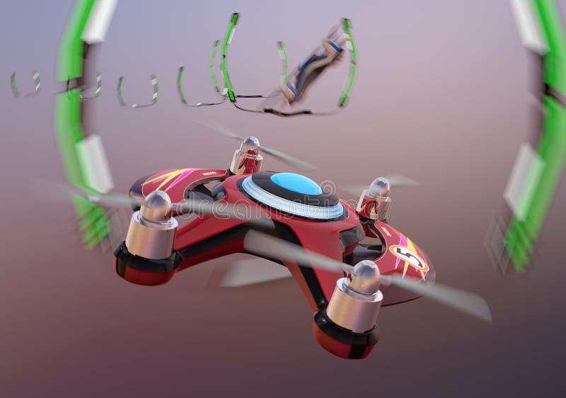 Racing Drones Chasing Sky Stock Illustrations – 9 Racing Drones Chasing ...
