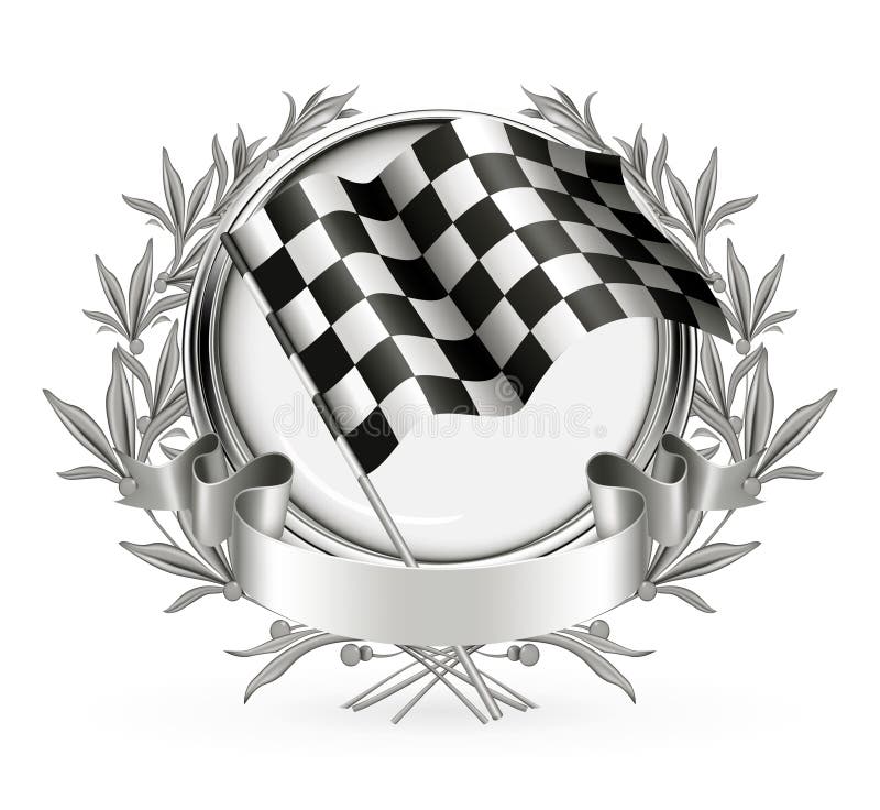 Racing banner with trophy stock vector. Illustration of artwork - 20551829