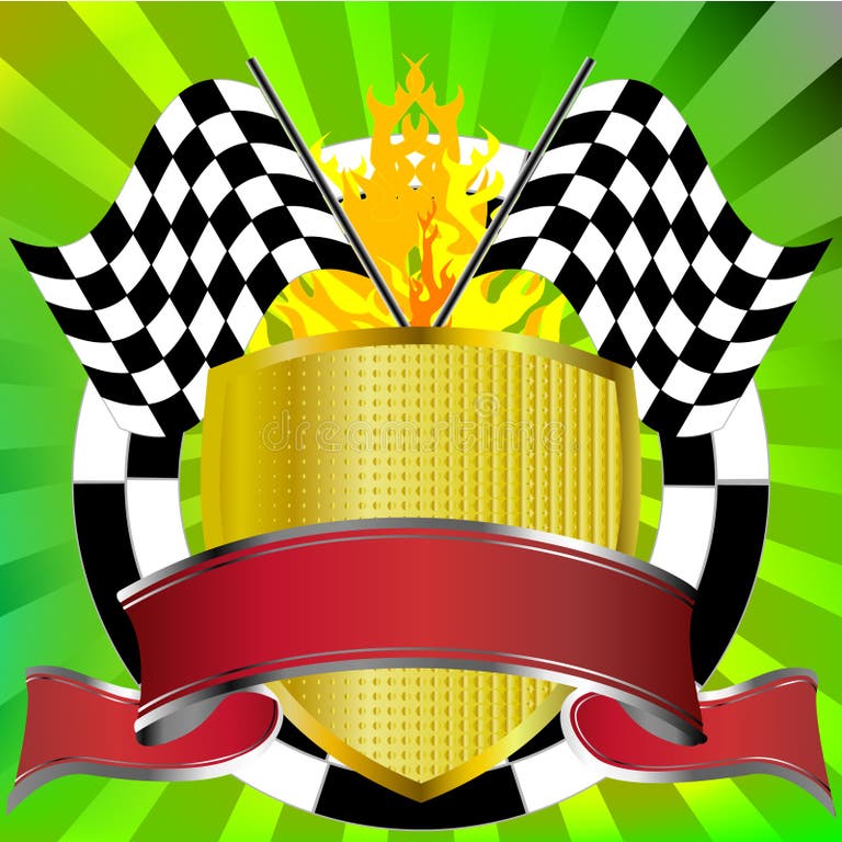 Racing Flags Emblem Stock Illustrations – 2,051 Racing Flags Emblem ...