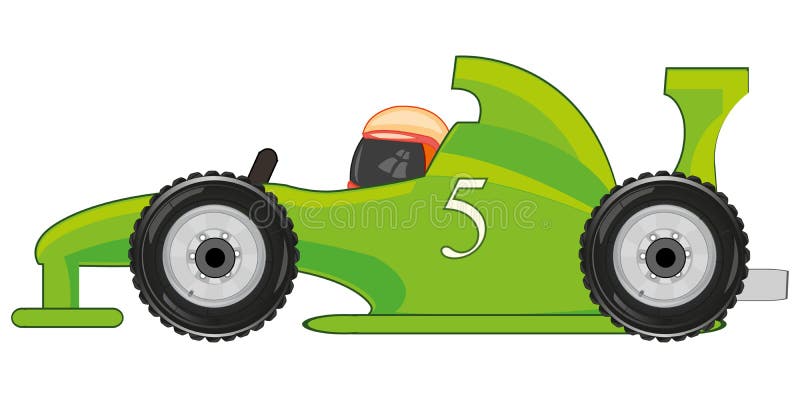 Racing Fireball with Pilot Type from the Side Stock Illustration ...