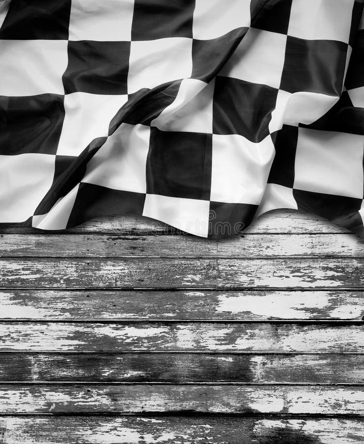 Racing flag on boards stock image. Image of sports, auto - 154722035