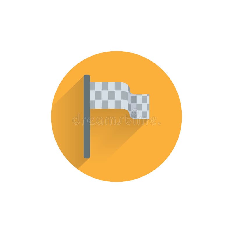 Racing Flag Flat Icon with Shadow. Racing Flat Icon Stock Vector ...