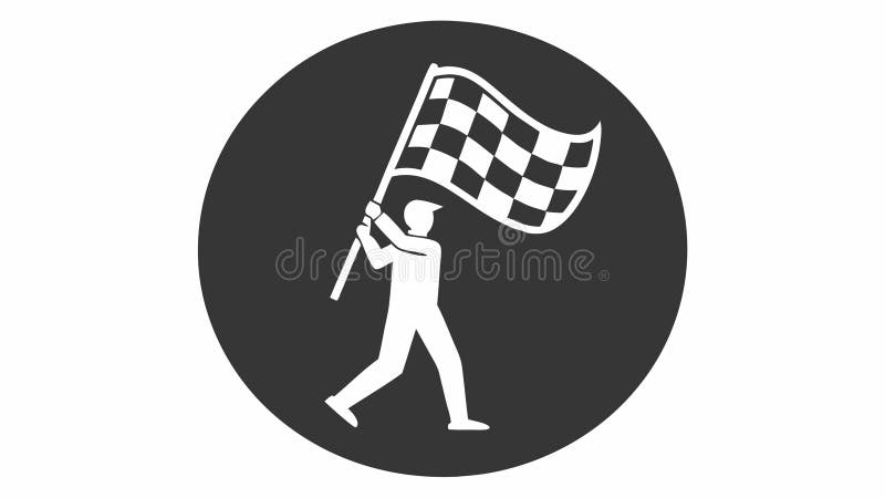 Racing Flag Icon for Victory and Competition, Vector Design Generative ...