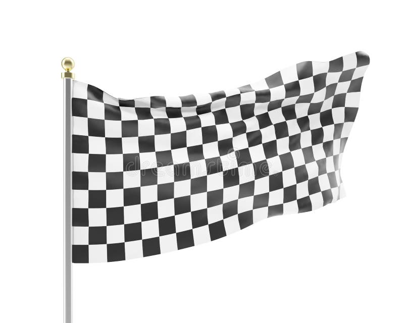 Racing Flag Isolated on a White Background Stock Illustration ...