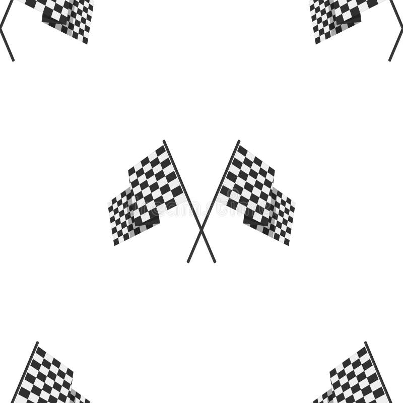 Racing Flag Seamless Background. Stock Vector - Illustration of rally ...