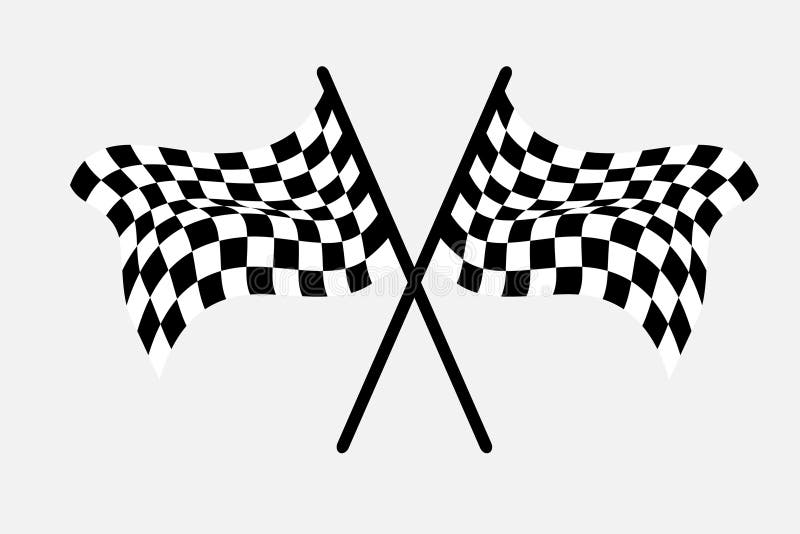 Racing Flag. Start and End with the Game S Crossed Flags Stock ...