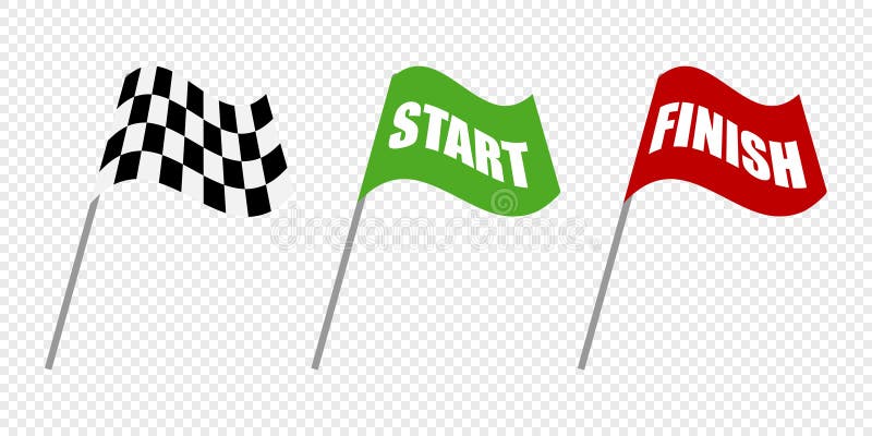 Racing Flag for Start and Finish. Vector Illustration Stock Vector ...