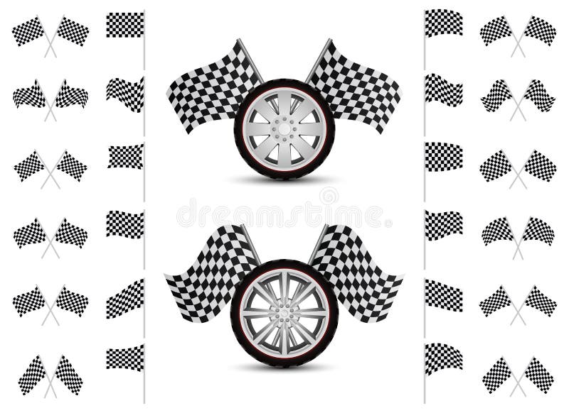 Racing Flag Vector Design Illustration Isolated On White Background