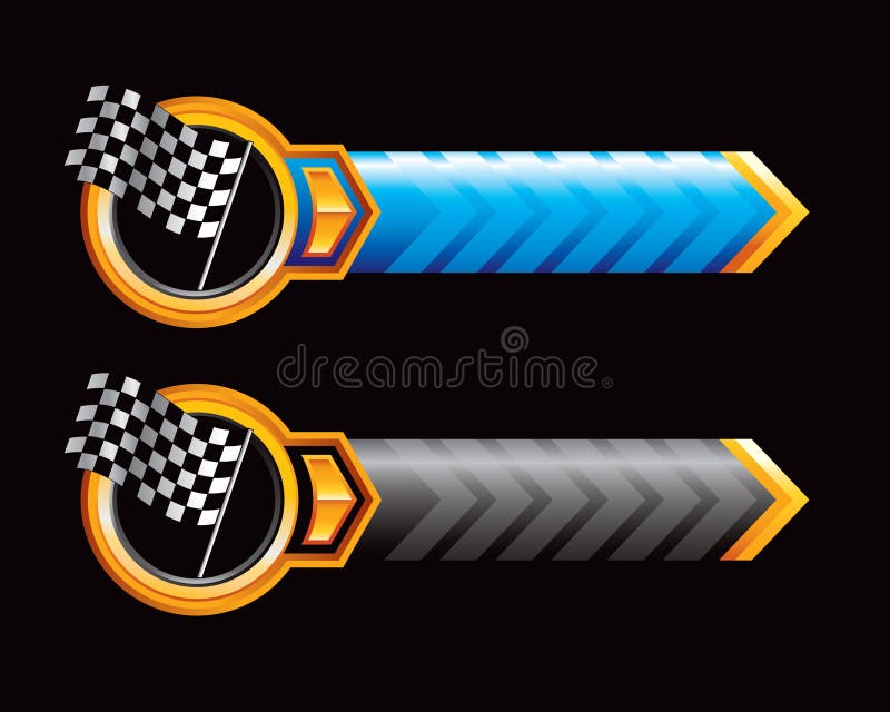 Racing Flags and Trophy on Vertical Blue Wave Stock Vector ...