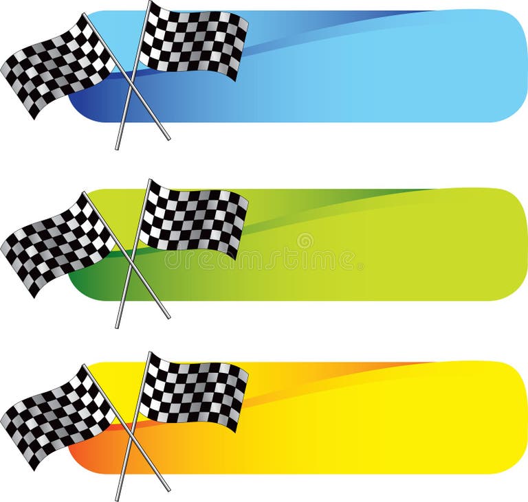 Racing Flags on Colored Tabs Stock Vector - Illustration of finish ...